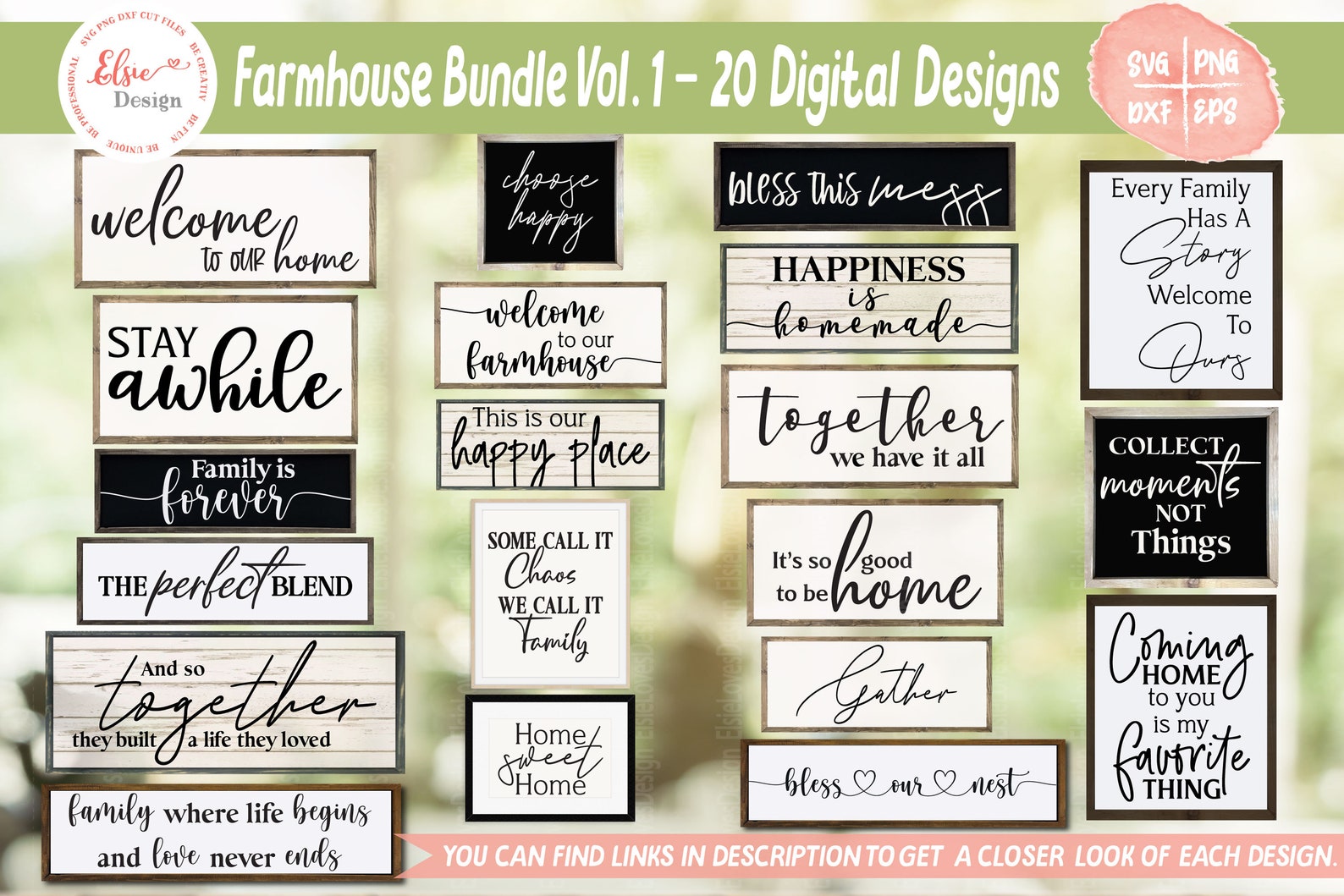 Farmhouse Sign SVG Bundle Rustic Farmhouse Svg Family Quotes | Etsy