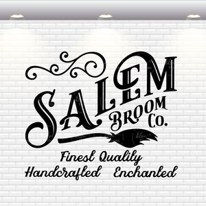 Salem Broom Company SVG Halloween Sign Svg Fall Sign Svg - Etsy