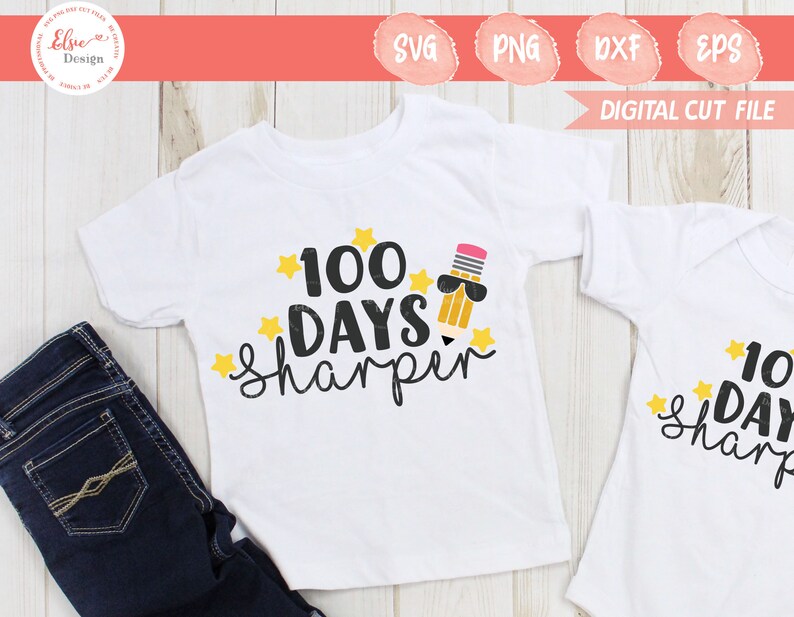 100 Days of School Svg 100 Days Sharper Svg 100th Day of - Etsy