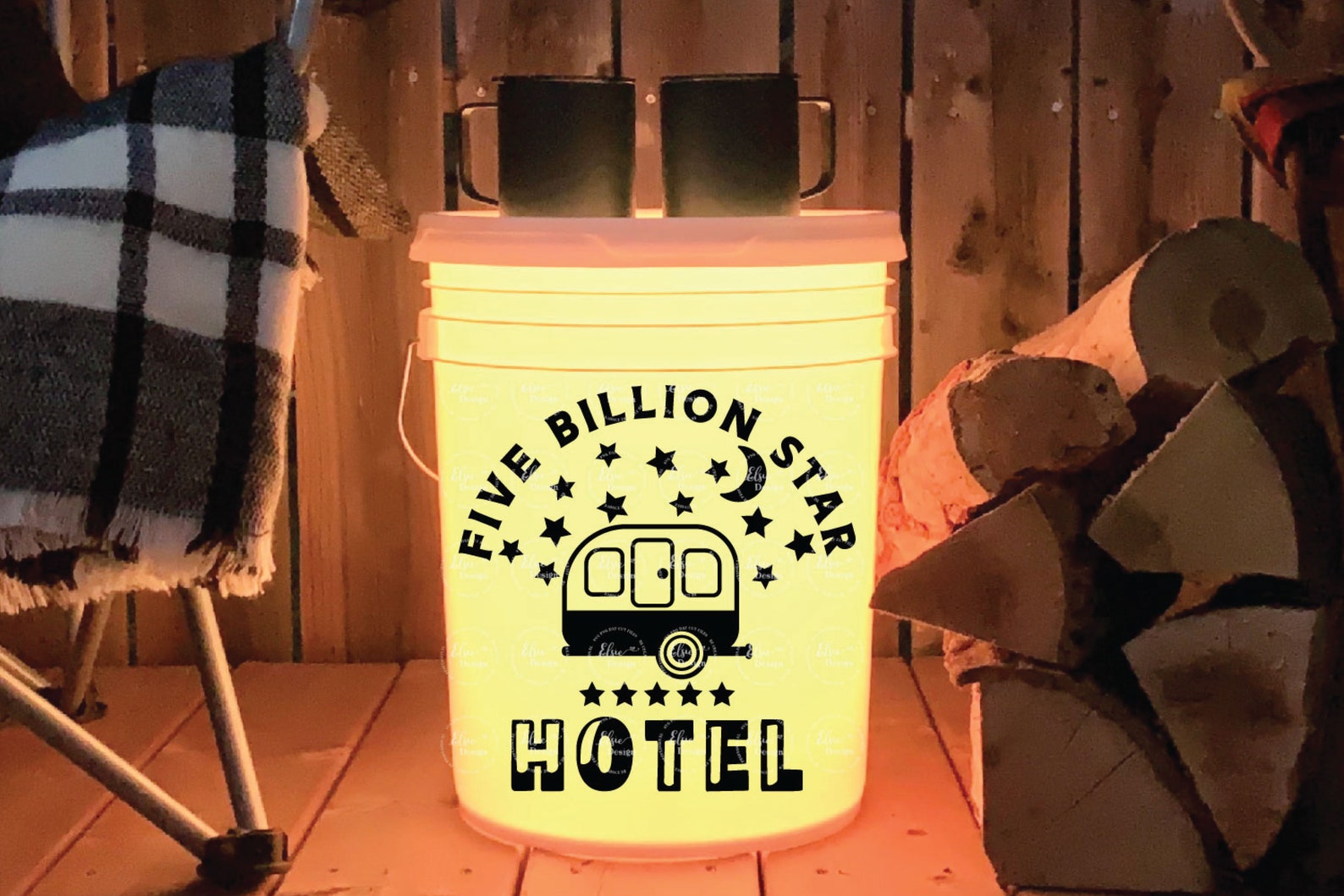 Camping Bucket Bundle Camping Bucket Svg Summer Bundle LED - Etsy