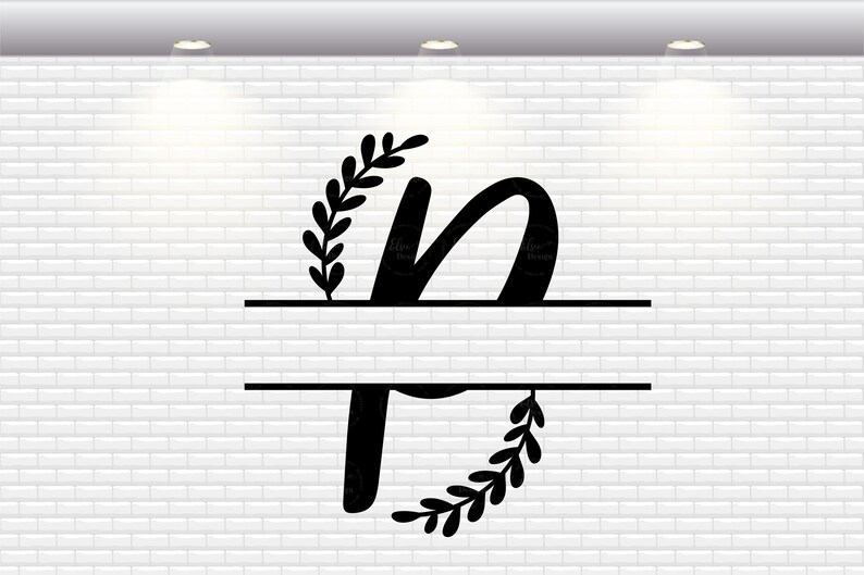 Handlettered Split Monogram Letter P Svg Split Letter Svg - Etsy