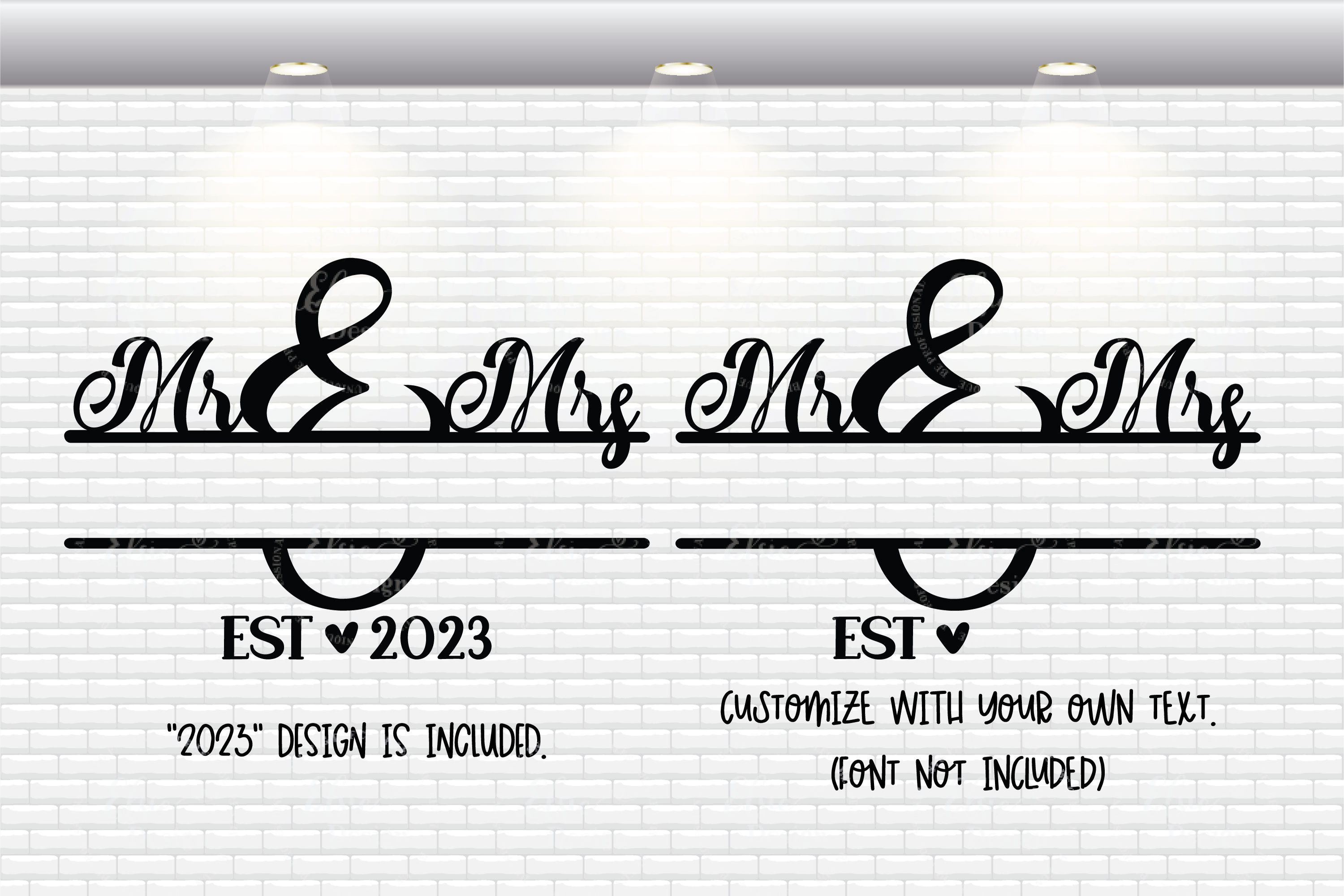 Sr. y Sra. Monogram Svg Sr. y Sra. 2023 Svg Novia y novio - Etsy México