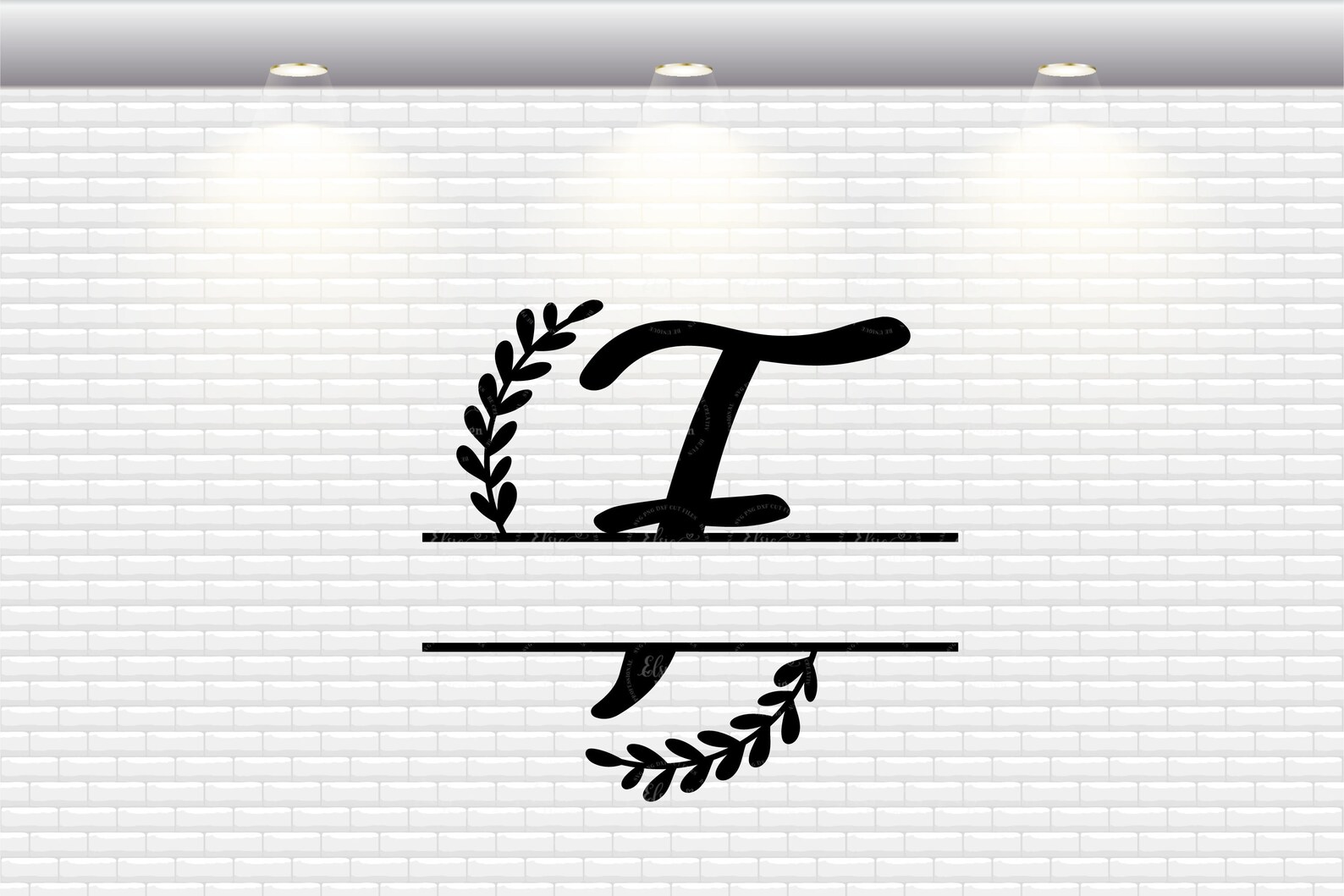 Handlettered Split Monogram Letter F Svg Split Letter Svg | Etsy