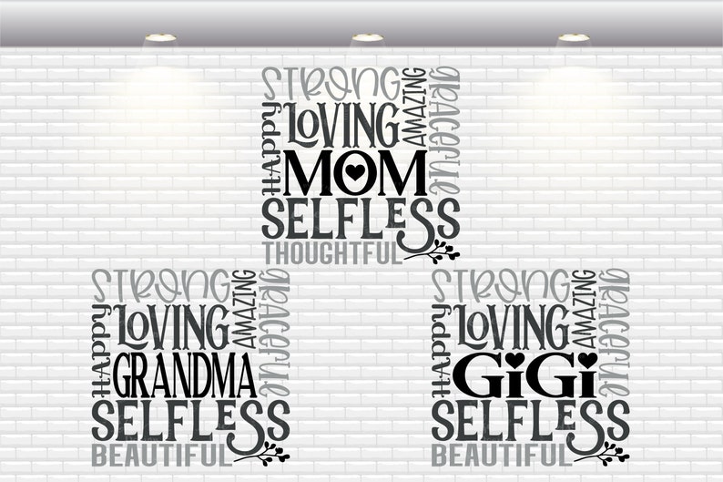 Family Subway Art Bundle Mother Subway Art Svg Mothers Day - Etsy