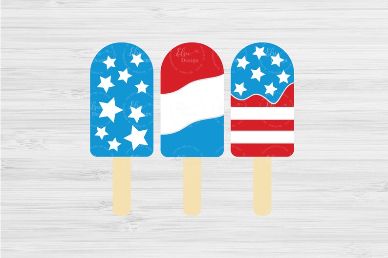 Patriotic Popsicles SVG 4th of July Popsicle Svg Stars and - Etsy