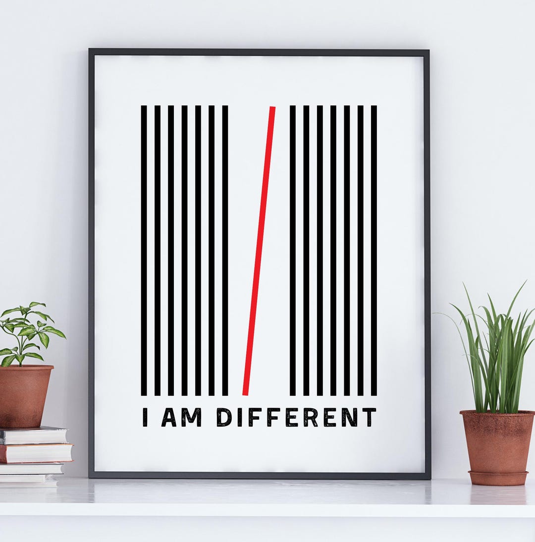 I Am Different Instant Download Art Print | Inspirational Saying ...