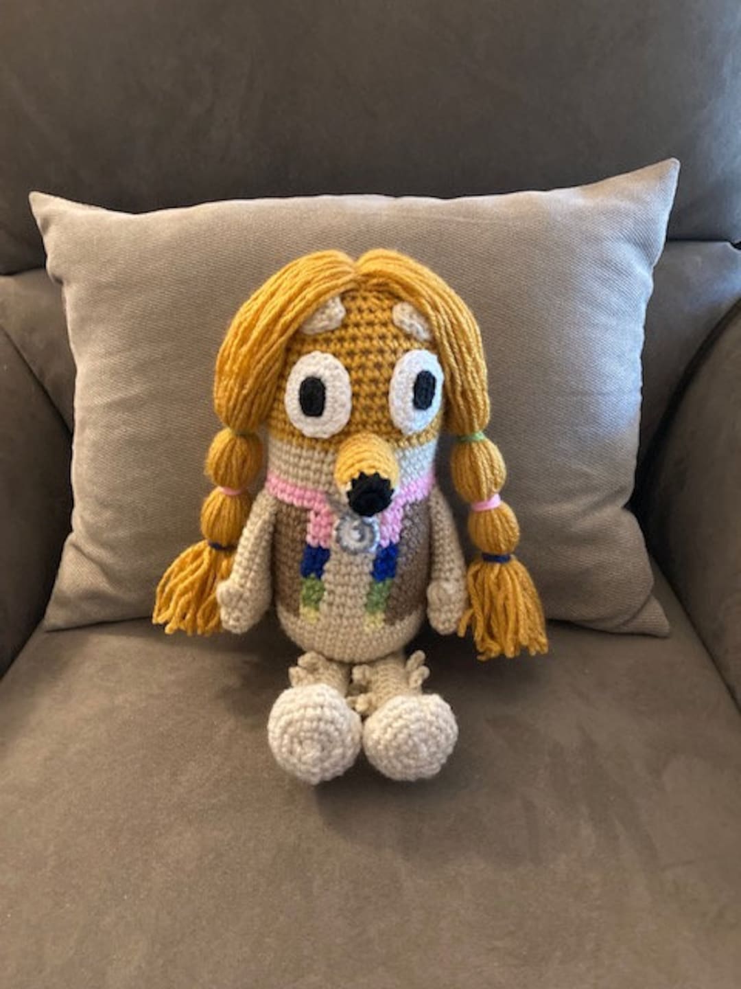 1 Crocheted Indy (bluey) Character, Gift, Toy. - Etsy