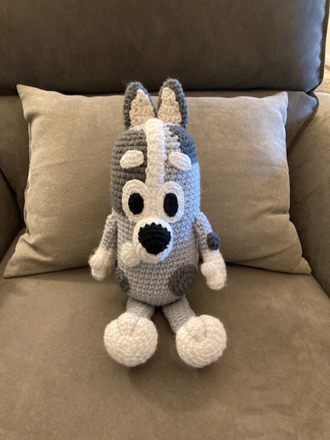 1 Crocheted Muffin (bluey) Character, Gift, Toy (14" Tall). - Etsy