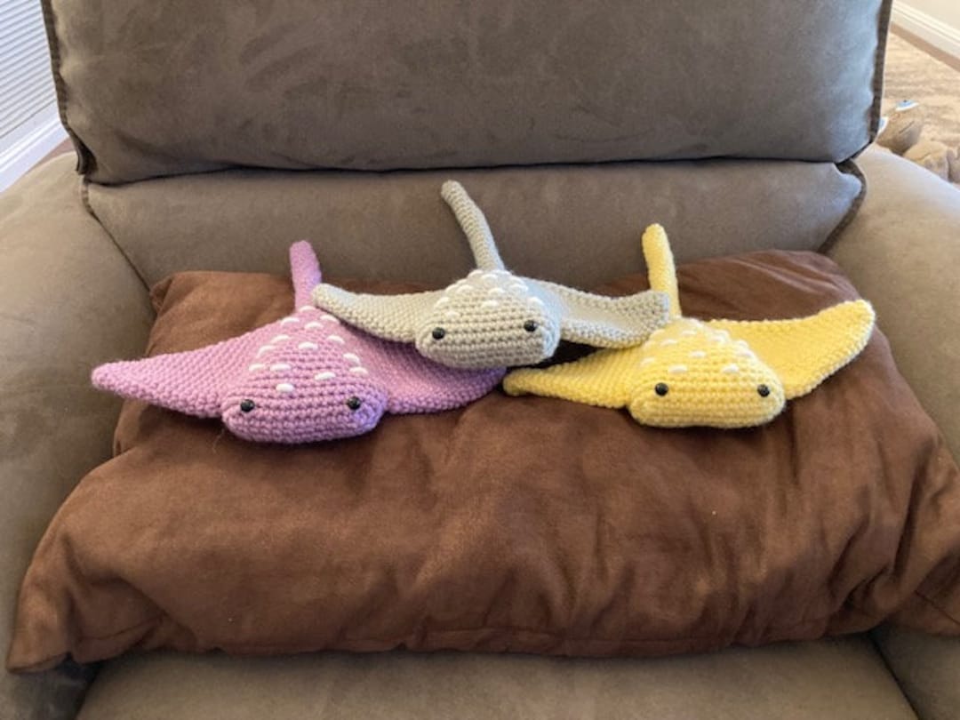 1 Crocheted Stingray. Gift, Decor. - Etsy