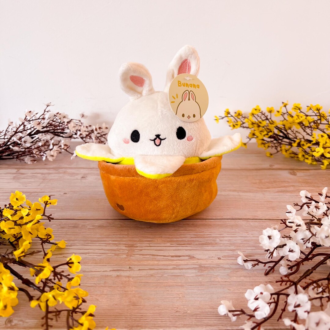 Bunana Plush | Kawaii Banana Bunny in Plush Fruit Bowl – Cute Soft ...