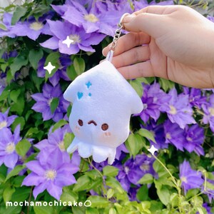 Cute Mochi Squid Plush Keychain - Etsy