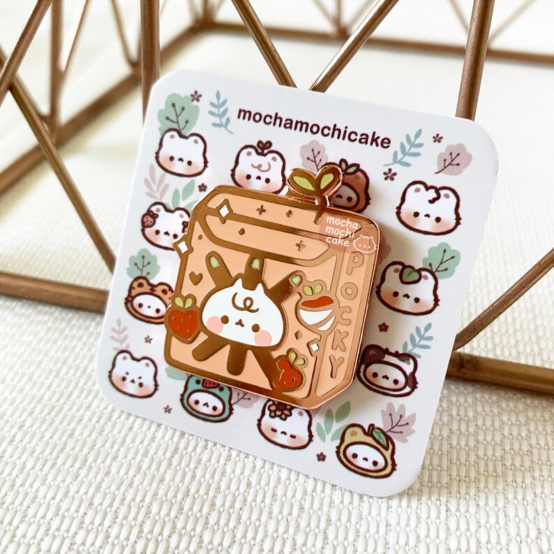 Cute Strawberry Pocky Hard Enamel Pin - Etsy