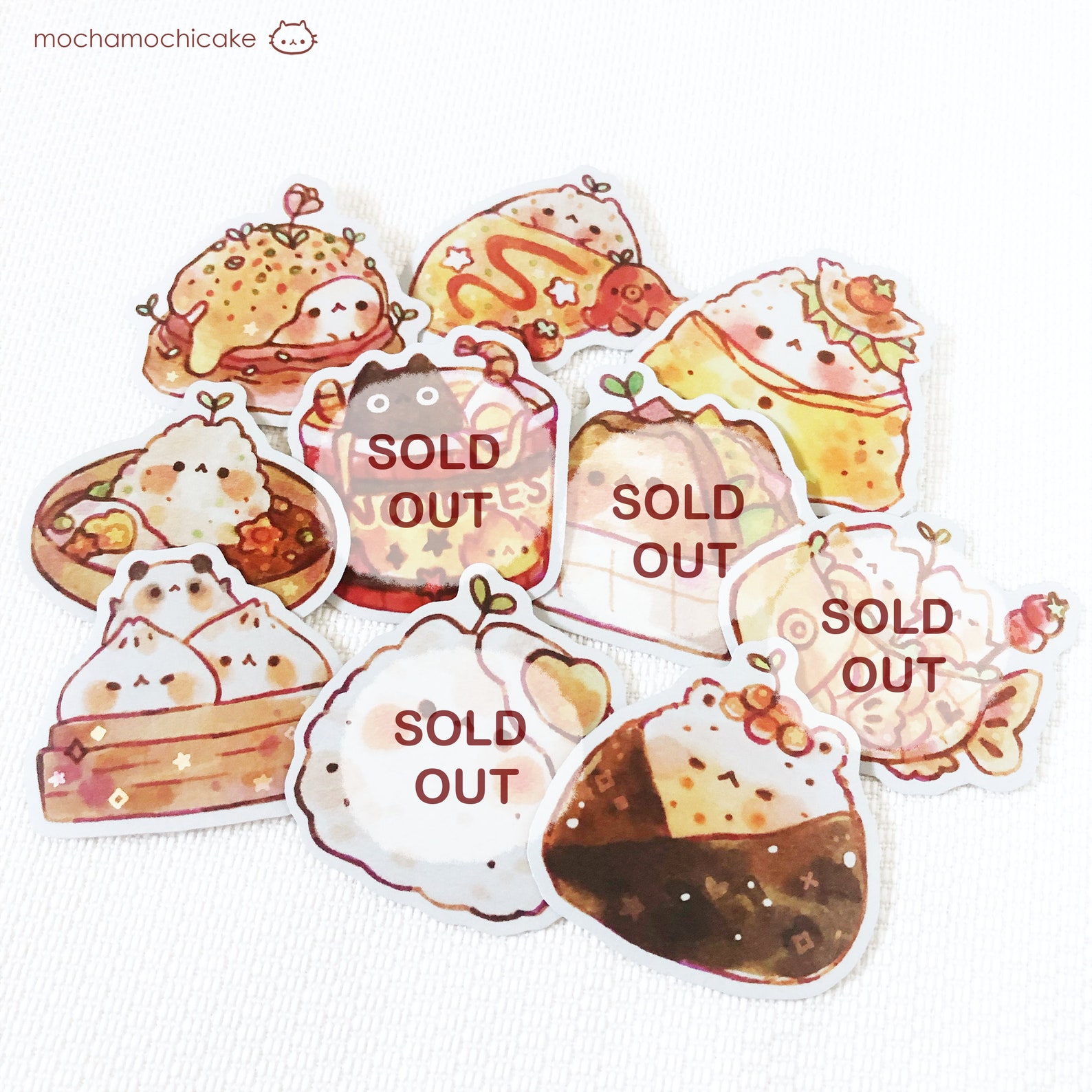 Cute Animal Foodies Stickers/ Matte/ Holographic/ Die Cut - Etsy