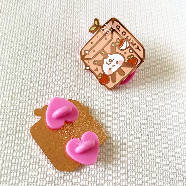 Cute Strawberry Pocky Hard Enamel Pin - Etsy