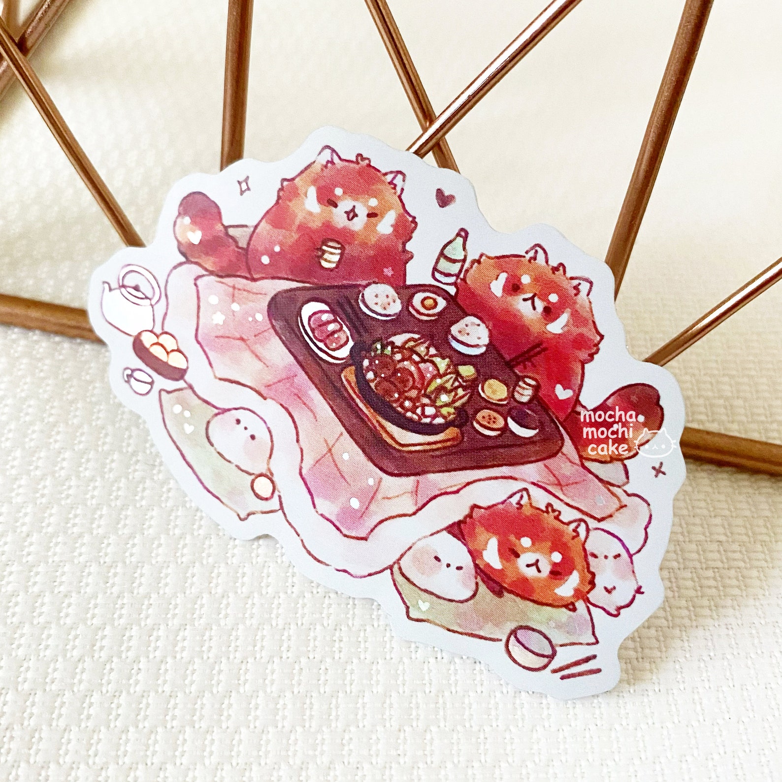 Red Panda Hot Pot Vinyl Sticker/ Die Cut Stickers/ Laptop - Etsy