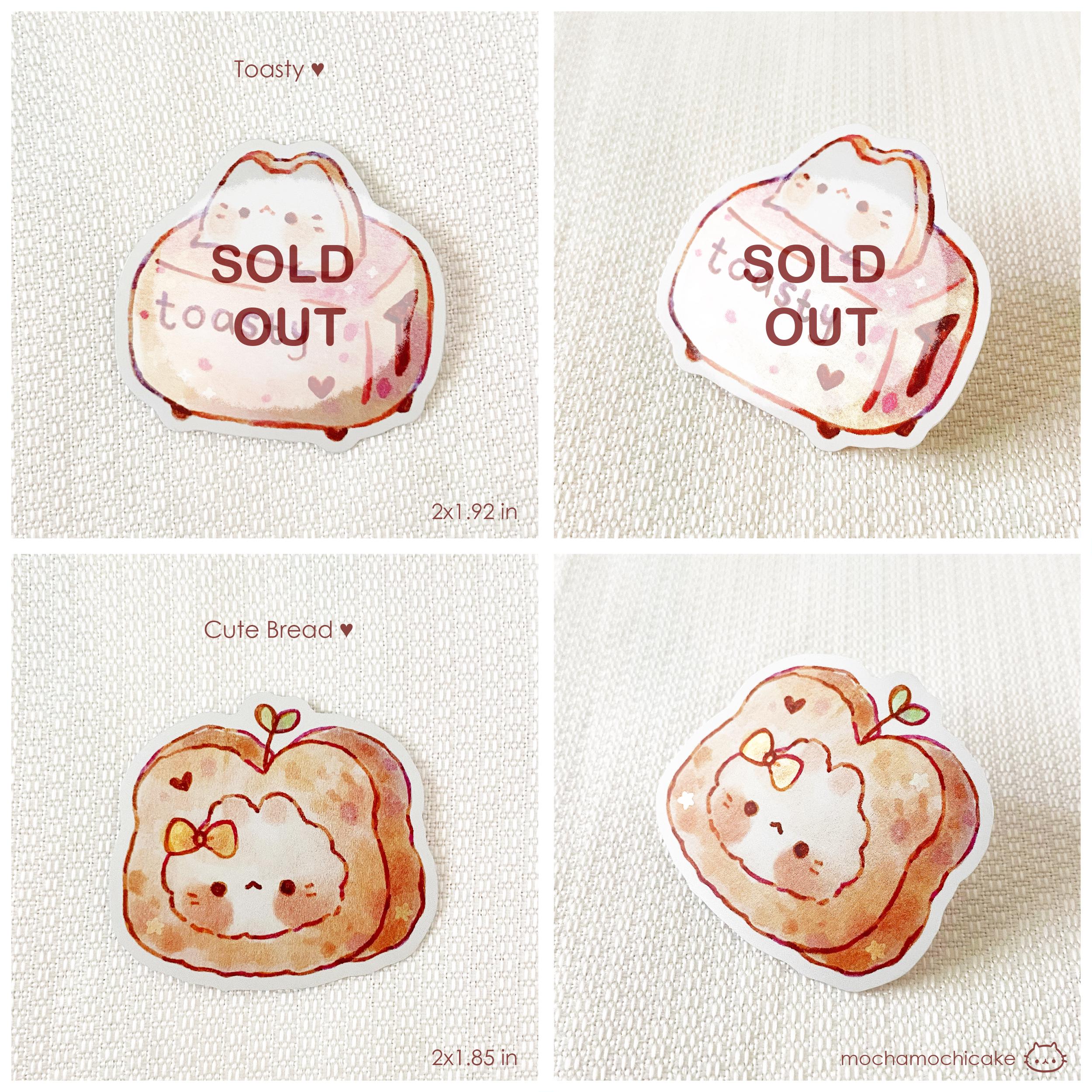 Cute Animal Foodies 3 Stickers/ Matte/ Holographic/ Die Cut Stickers ...