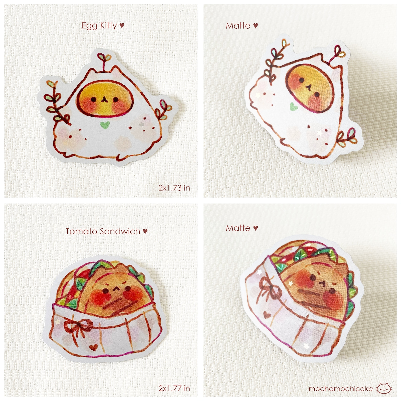 Cute Animal Foodies 2 Stickers/ Matte/ Holographic/ Die Cut - Etsy