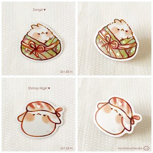 Cute Animal Foodies 3 Stickers/ Matte/ Holographic/ Die Cut Stickers ...