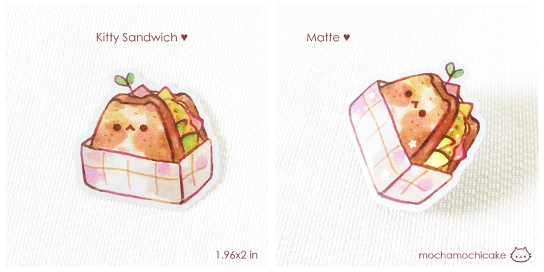 Cute Animal Foodies Stickers/ Matte/ Holographic/ Die Cut - Etsy