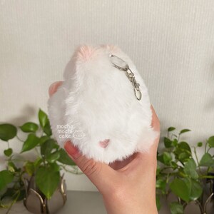 Cute Fluffy Chonky Heart Kitty Plush Keychain - Etsy