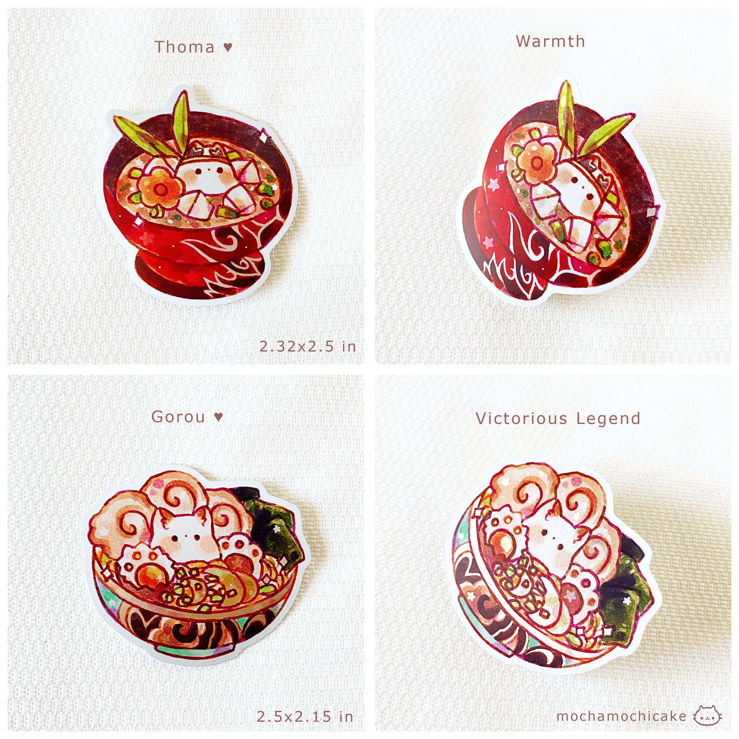 Genshin Impact Specialty Food Vinyl Stickers/ Matte - Etsy