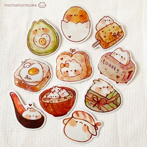 Cute Animal Foodies 3 Stickers/ Matte/ Holographic/ Die Cut - Etsy