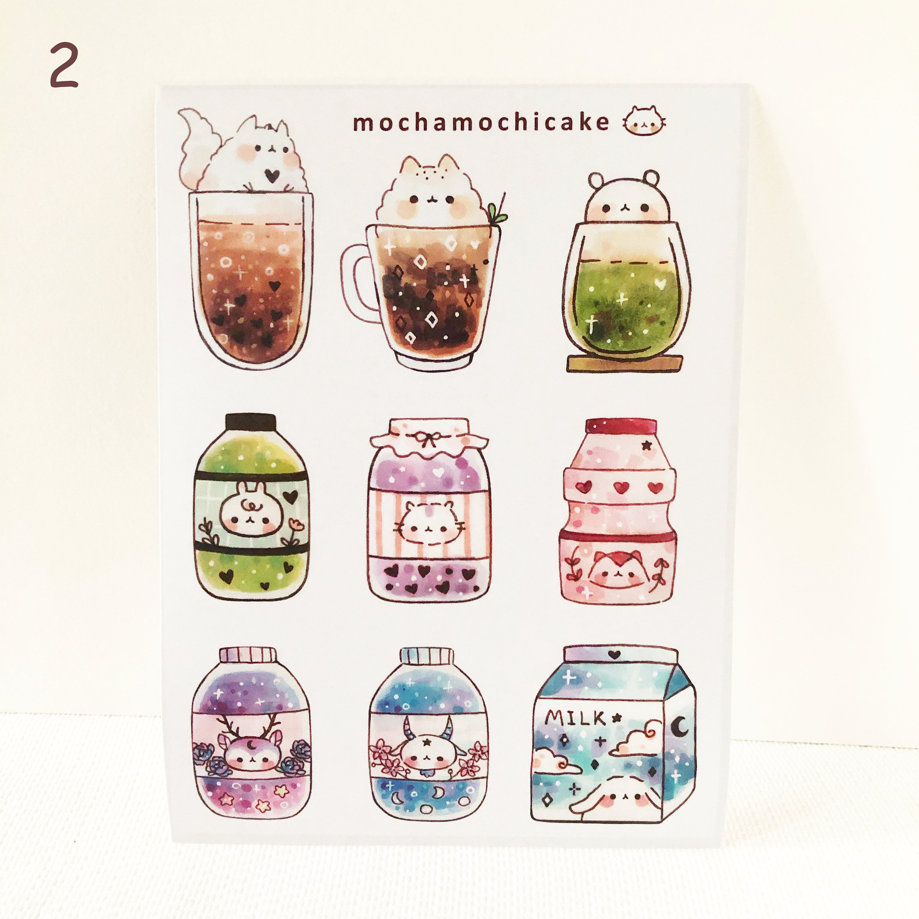 Cute Animal Drinks Sticker Sheet/laptop Stickers/ Cute - Etsy
