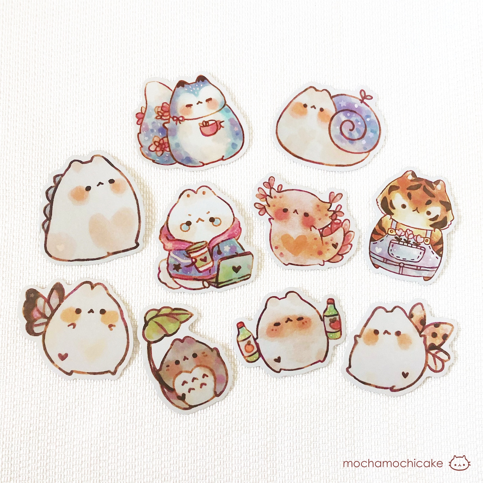 Cute Chonky Animals 3 Stickers/ Matte/ Holographic/ Die Cut - Etsy