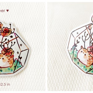 Cute Terrarium Stickers/ Matte Holographic/ Kawaii/ Die Cut Stickers ...