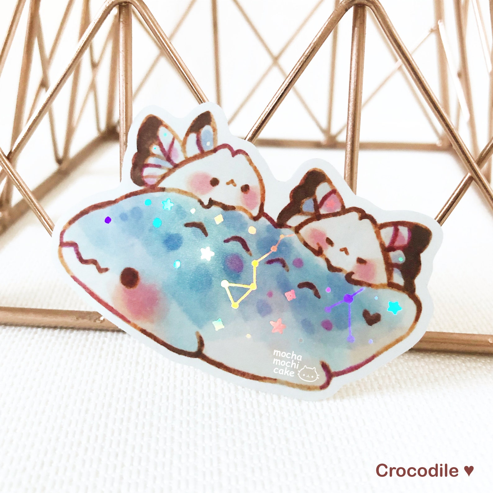 Cute Dreamy Space Creatures 2 Vinyl Stickers/holographic/ Die Cut ...