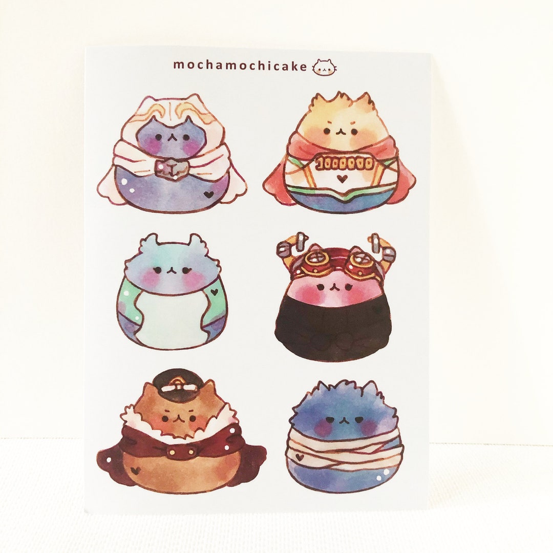 Mochi Hero Classmate Kitties Sticker Sheet/laptop Stickers/ - Etsy