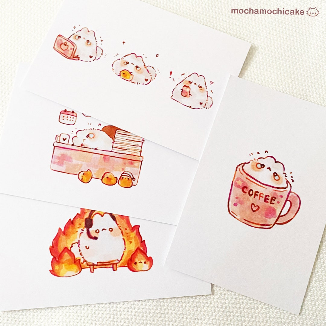 Cute Working Bunny Life Art Prints/workday/coffee/funny/relatable ...