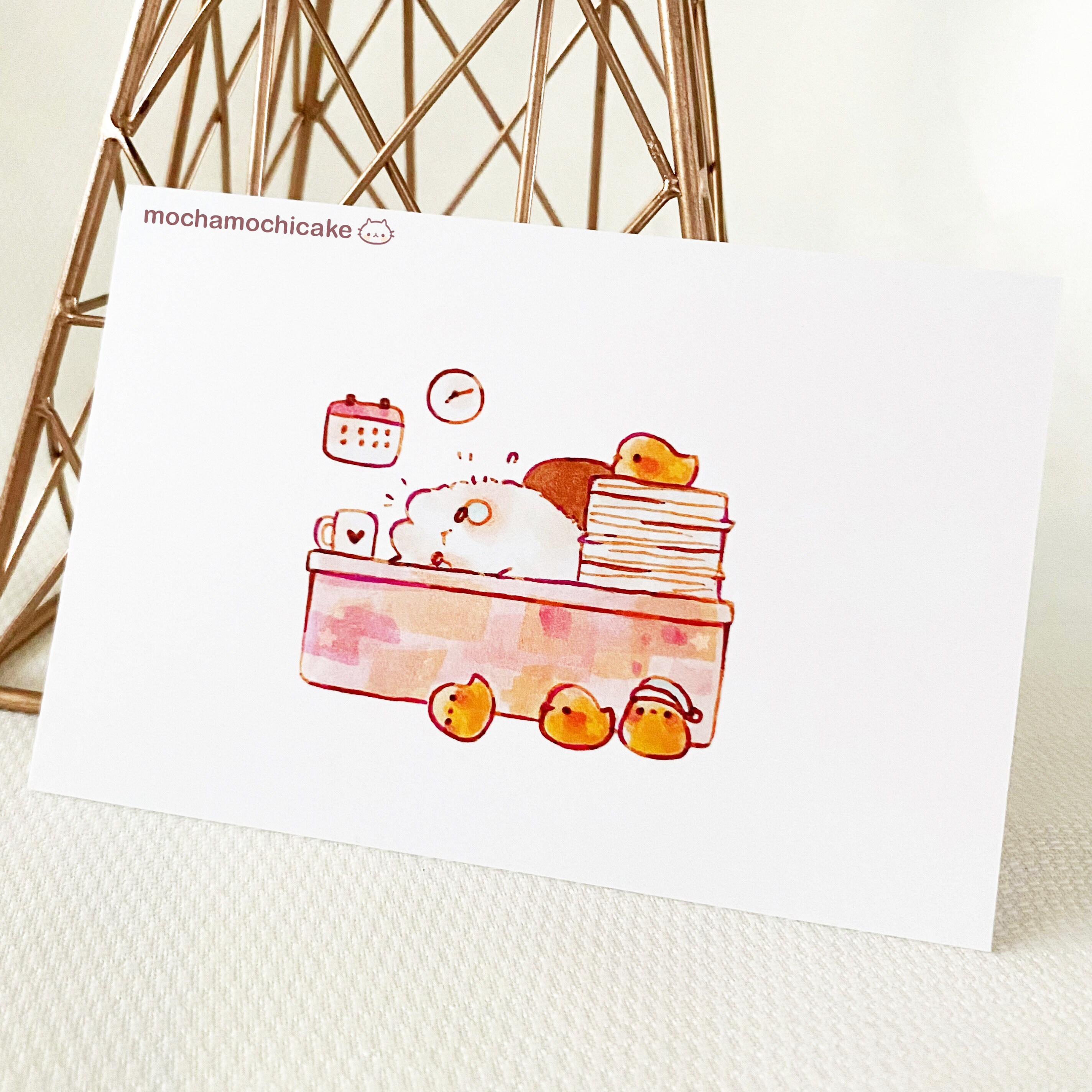 Cute Working Bunny Life Art Prints/workday/coffee/funny/relatable ...