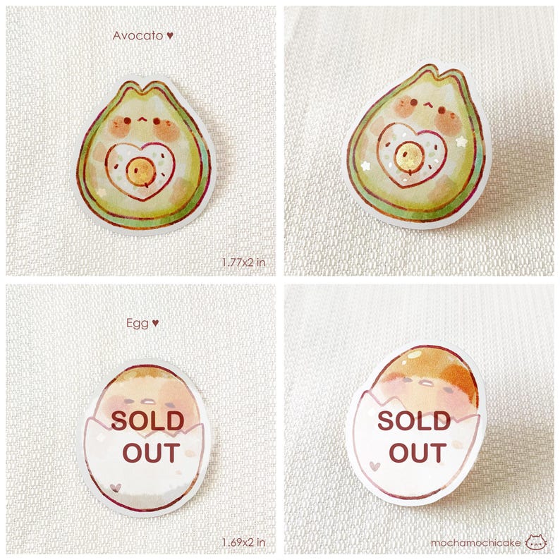 Cute Animal Foodies 3 Stickers/ Matte/ Holographic/ Die Cut Stickers ...