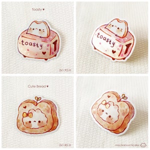 Cute Animal Foodies 3 Stickers/ Matte/ Holographic/ Die Cut Stickers ...