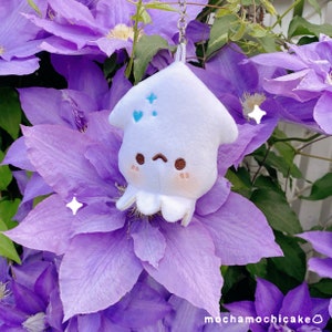 Cute Mochi Squid Plush Keychain - Etsy
