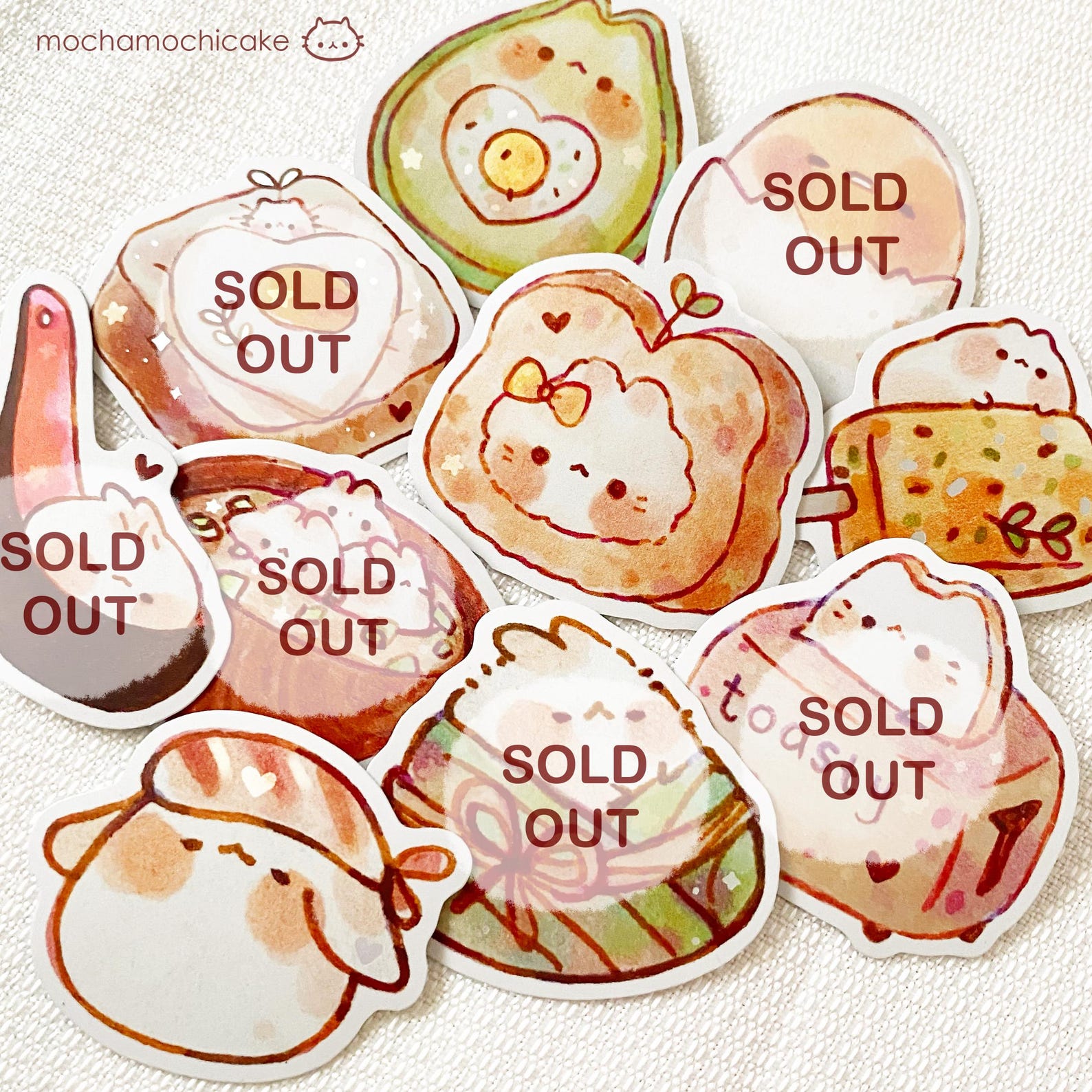 Cute Animal Foodies 3 Stickers/ Matte/ Holographic/ Die Cut Stickers ...