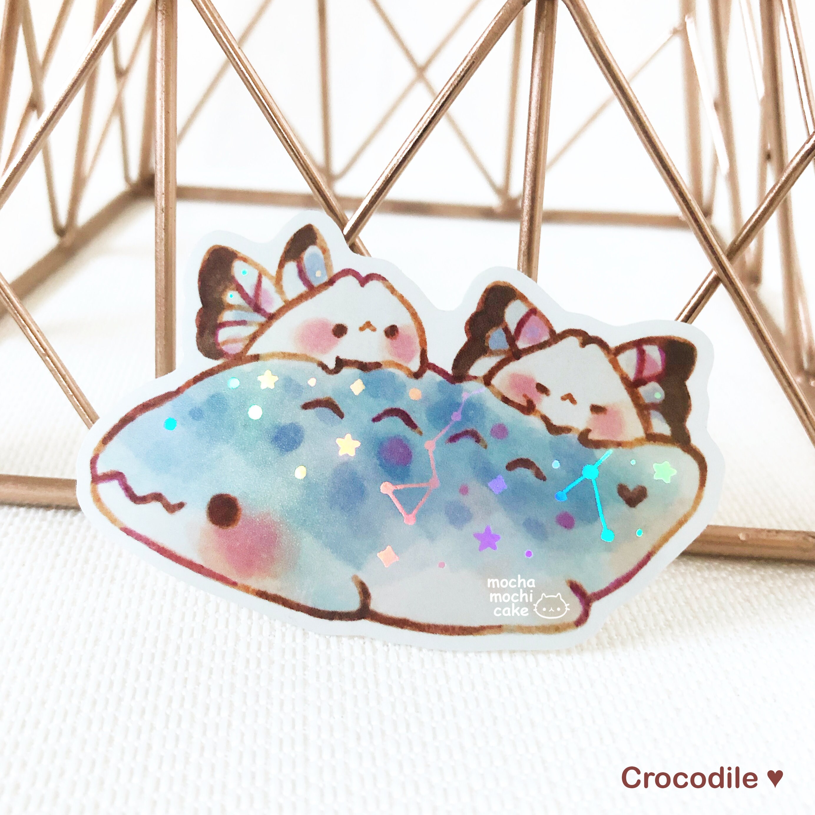 Cute Dreamy Space Creatures 2 Vinyl Stickers/holographic/ Die Cut ...