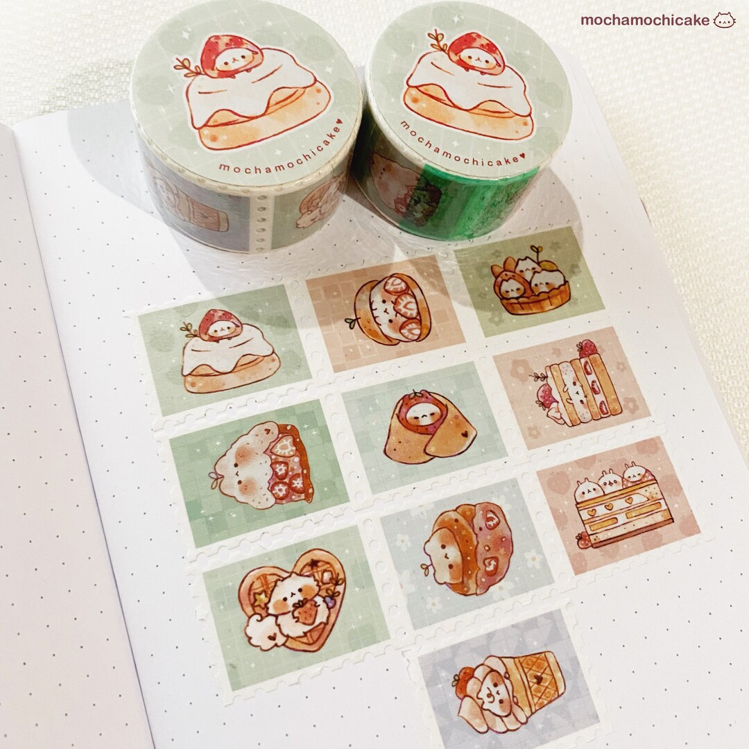 Cute Strawberry Desserts Stamp Washi Tape / Food/ Kawaii/ Decorative ...
