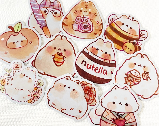 Cute Chonky Animals 4 Stickers/ Matte/ Holographic/ Die Cut Stickers ...
