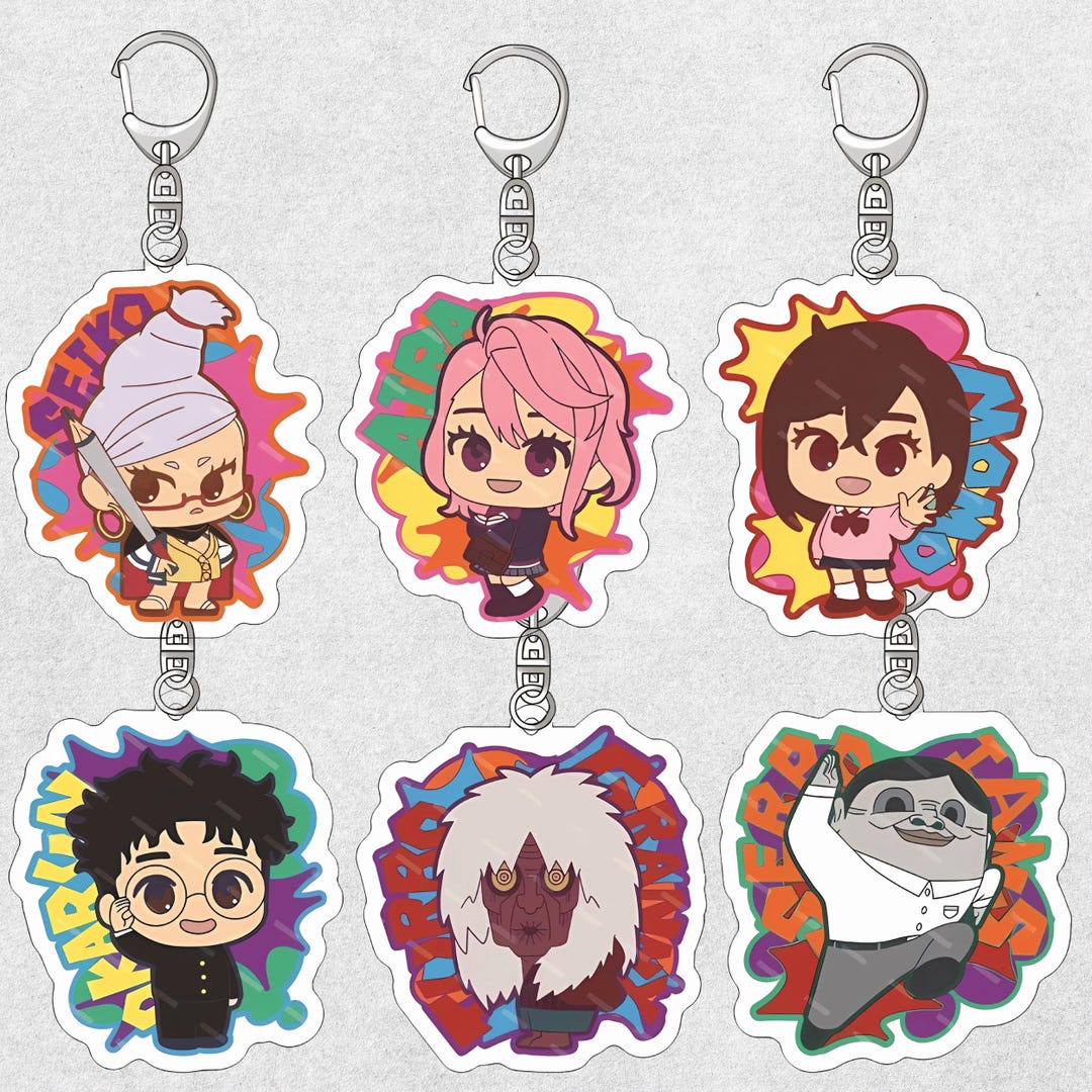 Dandadan Anime Keychain Set - Chibi Characters - Ayase Momo, Takakura ...