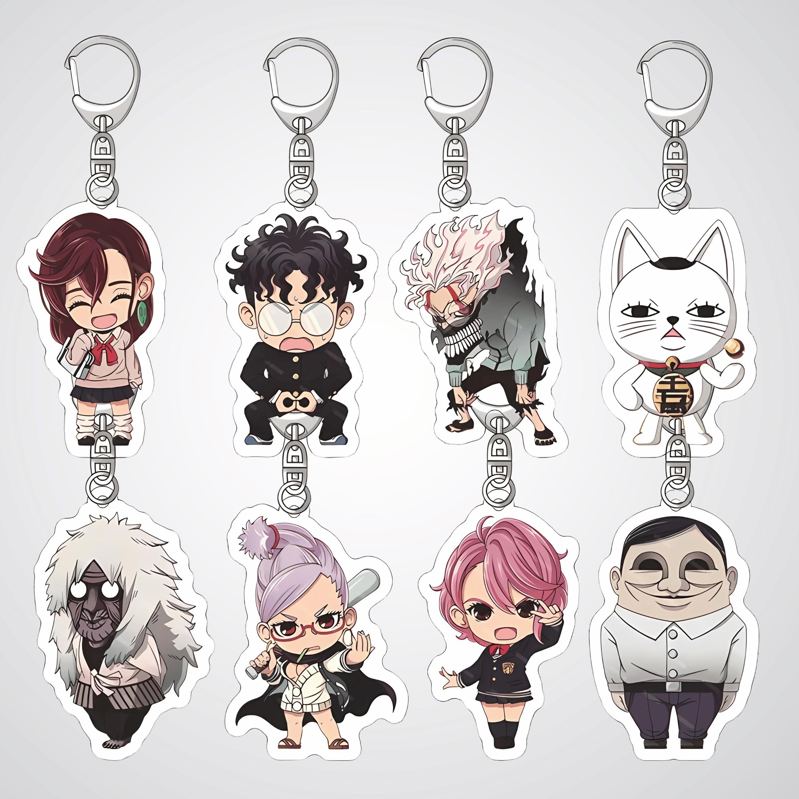 Dandadan Keychain Set - Anime Acrylic Charms - Ayase Momo, Takakura Ken ...