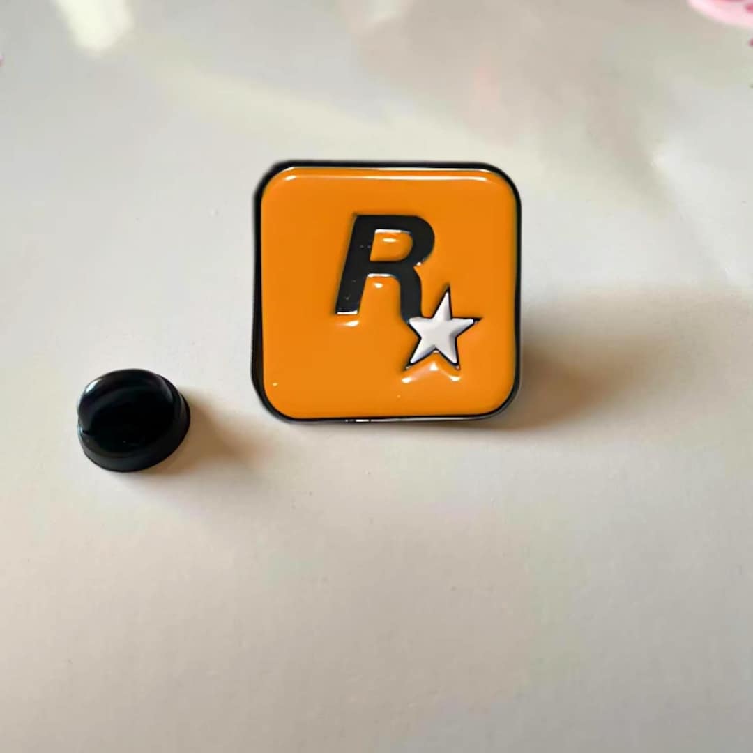 Rockstar Games Logo Enamel Pin Gaming Lapel Brooch for Backpack ...