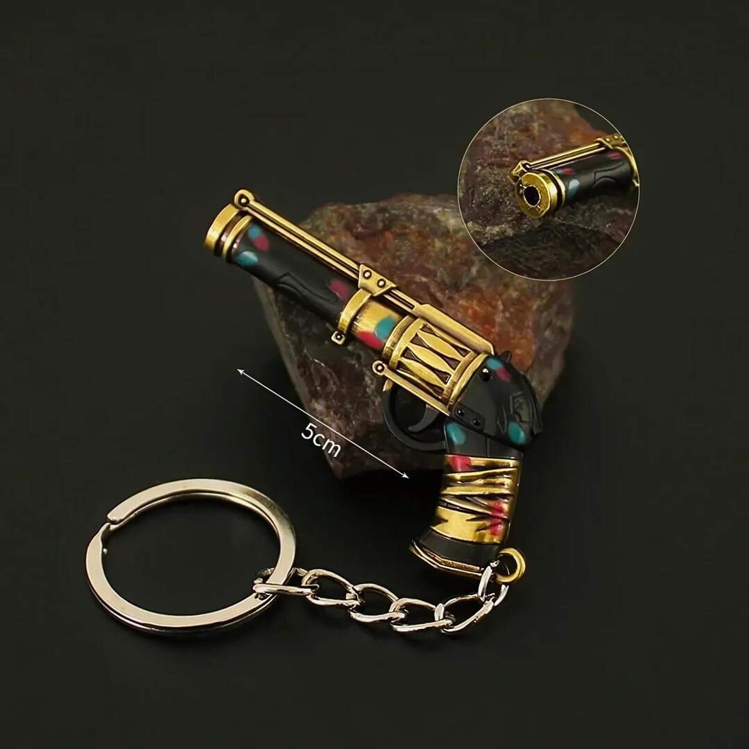 Jinx Gun Keychain From Arcane 5cm Metal Replica Anime-inspired Key Ring ...
