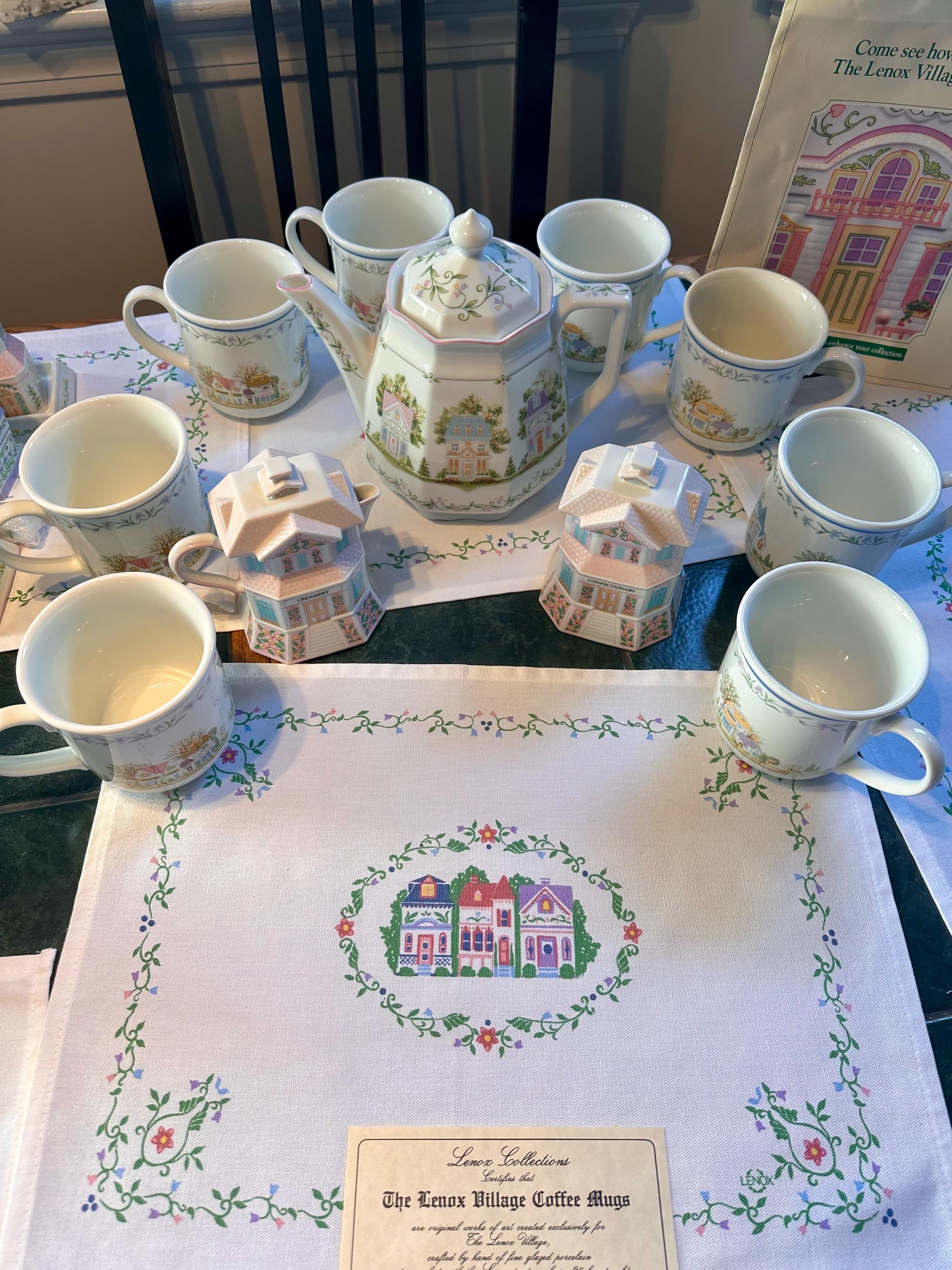 Vintage Lenox Spice Village Coffee Set: Coffeepot, Creamer & Canisters ...