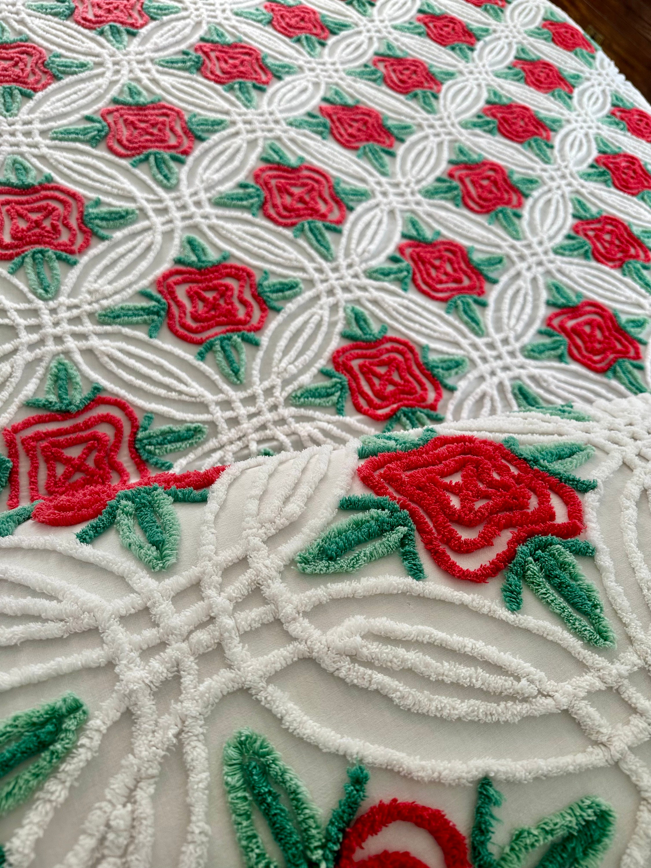 RARE Vintage Romantic Red Cabbage Roses Embedded in Double - Etsy