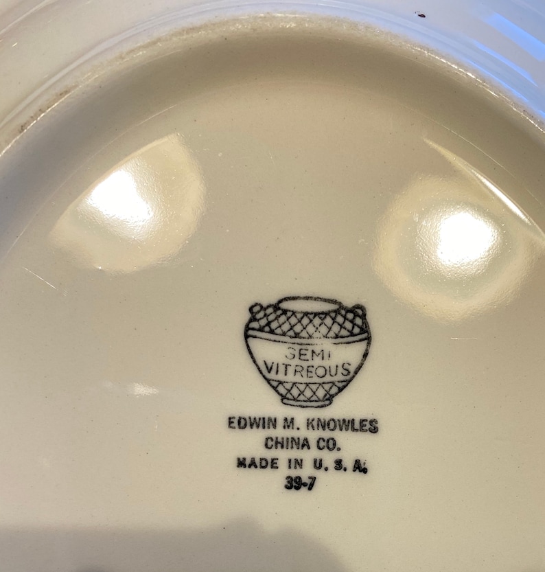 Edwin M. Knowles China Co. Made in USA 39-4 Semi-vitreous - Etsy