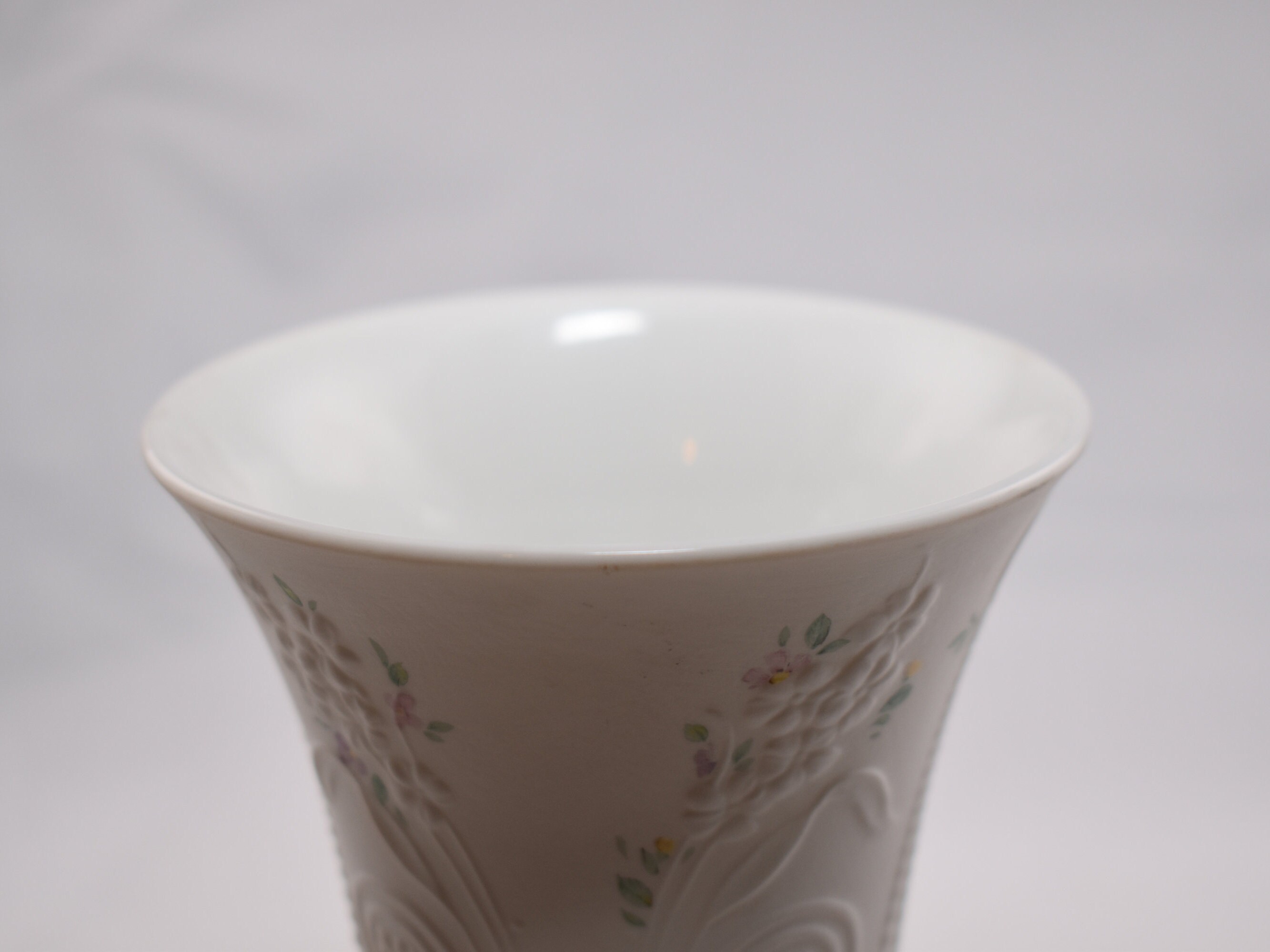 Vintage M Frey Porcelain White Vase Kaiser Germany White Bisque Deco ...