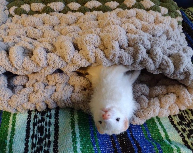 Sage and Gray Super Snuggle BAGGY Hand Knitted for Snuggle - Etsy