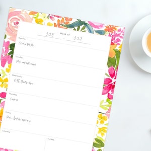 Printable Weekly Planner, 8.5x11 or 11x8.5 Weekly Meal Prep Planner ...